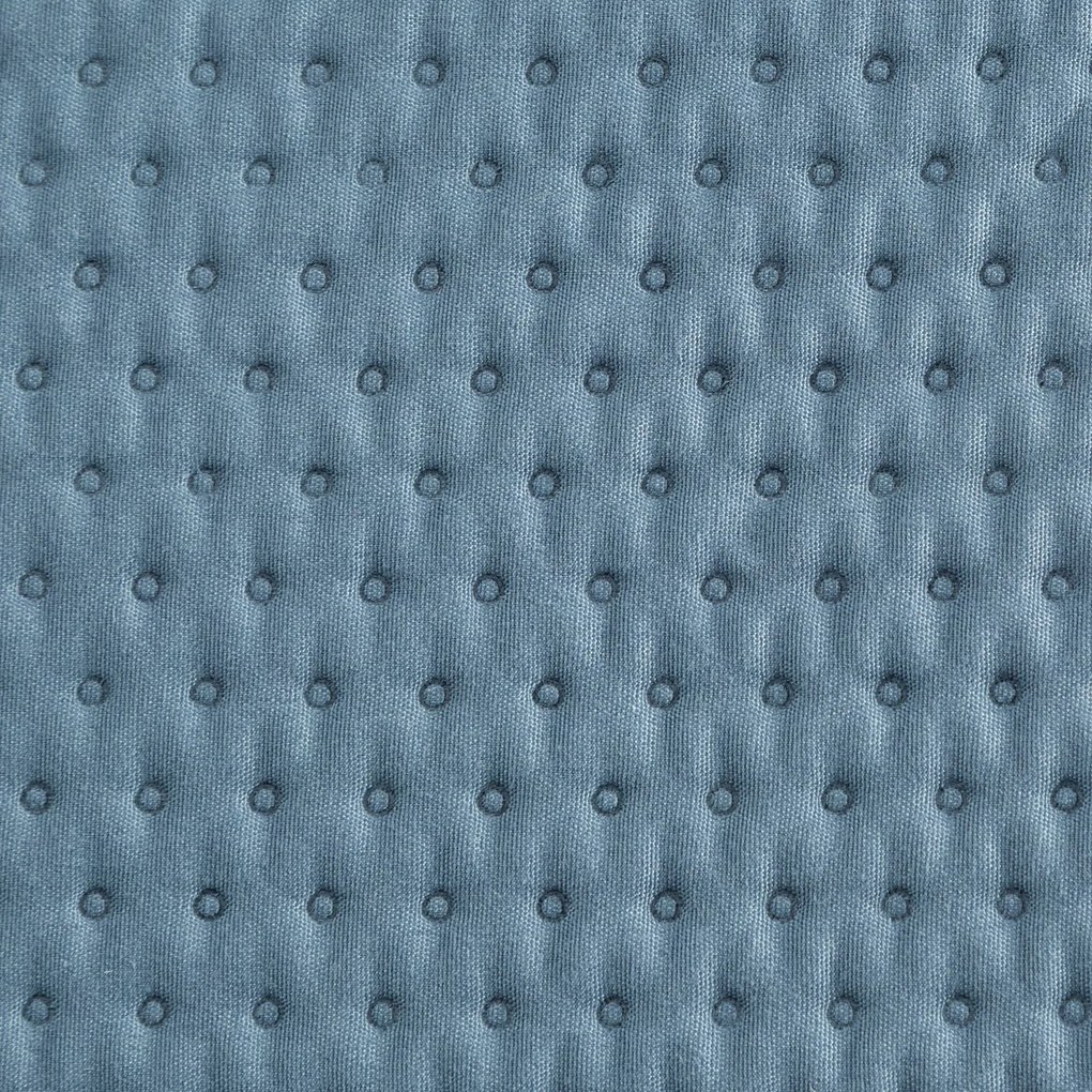 PŘEHOZ NA POSTEL FALBANKA 210X170 CM TMAVĚ MODRÝ