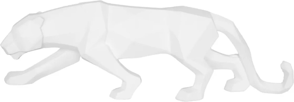 PRESENT TIME Sada 2 ks: Soška Origami Panther bílá 48 × 10,5 × 15 cm