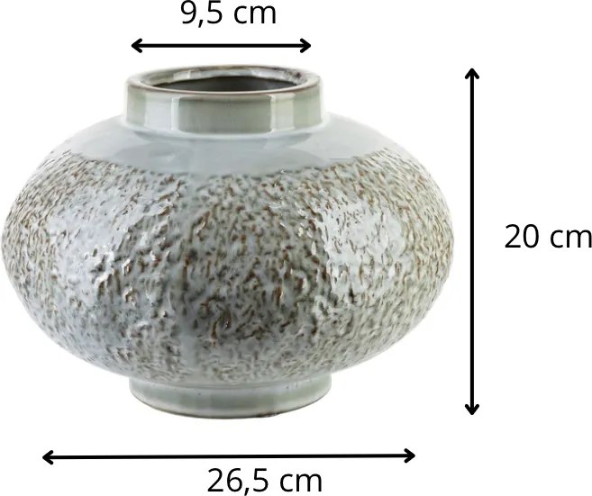Nízká váza Arina 20 cm zelená