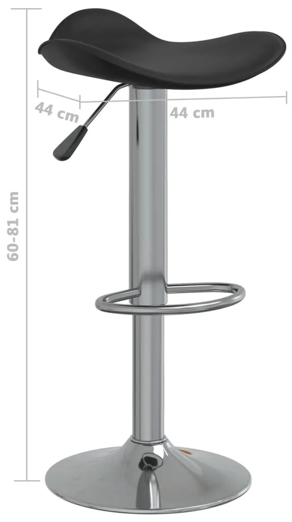 vidaXL Marketos Barová stolička černá chromovaná ocel a umělá kůže