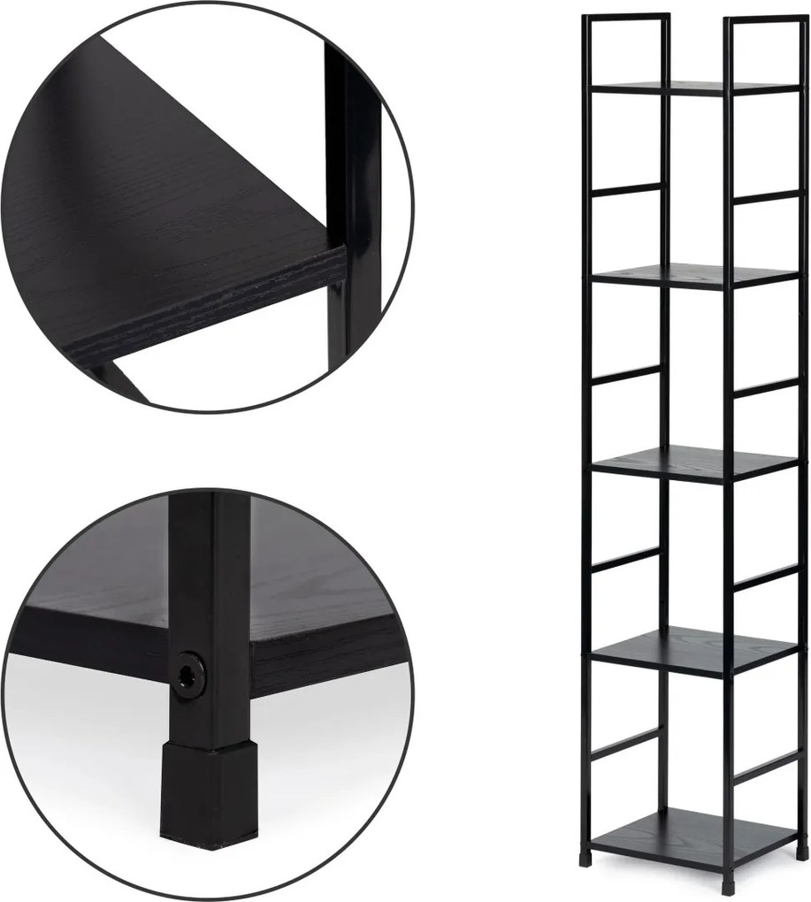 Regál LOFT 29 cm černý