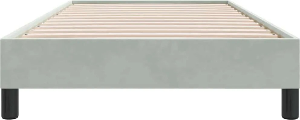 Postel Box Spring bez matrace světle šedá 90x210 cm samet 3315807