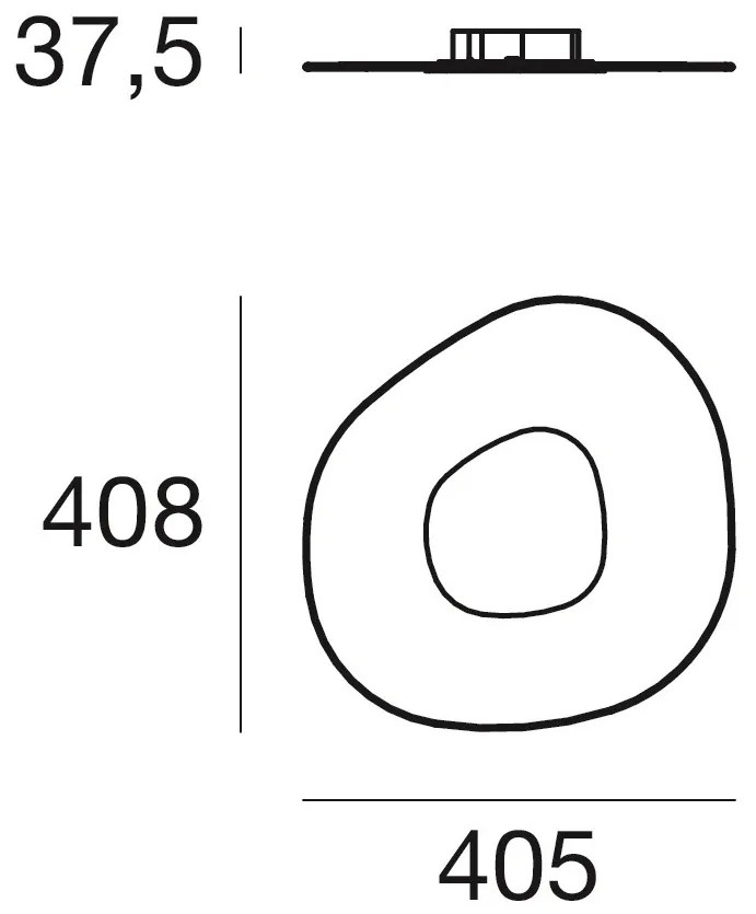 Linea Light Antigua_S, stropní svítidlo 19W LED 3000K, prům. 40cm