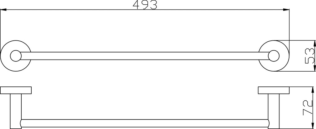 Slezák - RAV Držák ručníků 493 mm COLORADO - COA0701/45Z, Zlatá lesk