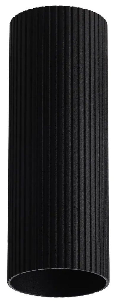 Minimalistické bodové svítidlo Lucas Ribbed Tube 40 černá