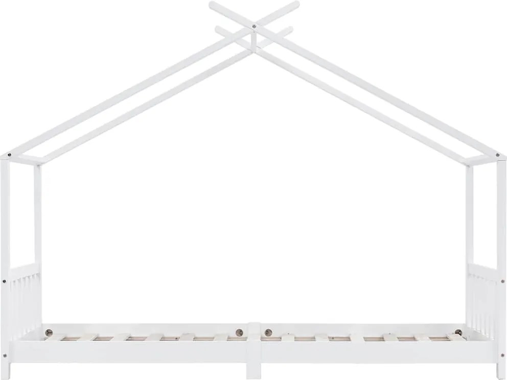 Rám dětské postele bílý masivní borové dřevo 90 x 200 cm 283369