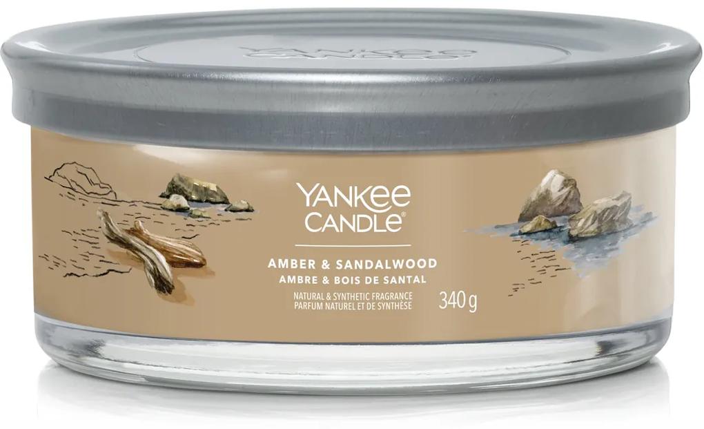 Yankee Candle – Signature Tumbler svíčka Amber & Sandalwood (Ambra a santalové dřevo) Velikost: střední 340 g
