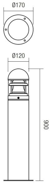 Redo 9946 - Venkovní lampa ARGO 1xE27/42W/230V IP54 hnědá