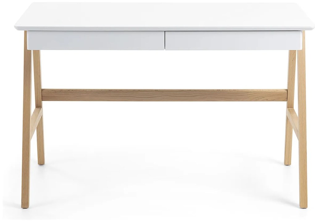 OnaDnes -20% Bílý lakovaný pracovní stůl Kave Home Dyana 120 x 60 cm