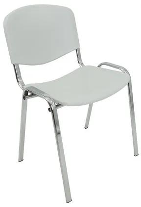 Konferenční plastová židle ISO CHROM Tyrkysová