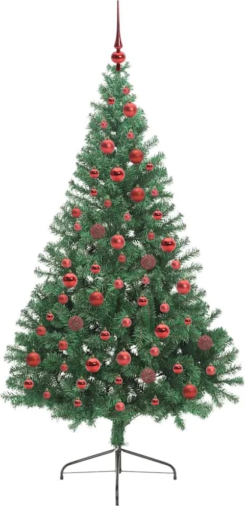 Umělý osvětlený vánoční stromeček Zelená 180 cm PVC 3397011