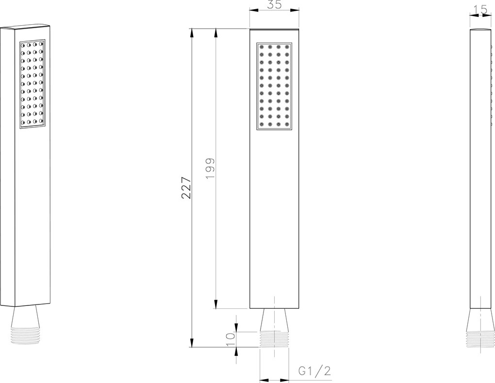 Sapho Ruční sprcha 200 mm zlato mat DO319