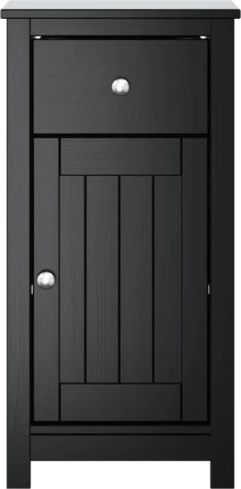 vidaXL Koupelnová skříňka BERG 40x34x80 cm masivní borové dřevo [358541] Barva: Černá