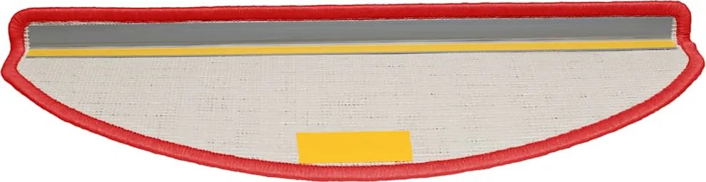 Schodové rohože 15 ks 65 x 21 x 4 cm červené, půlkulaté, velké 133907