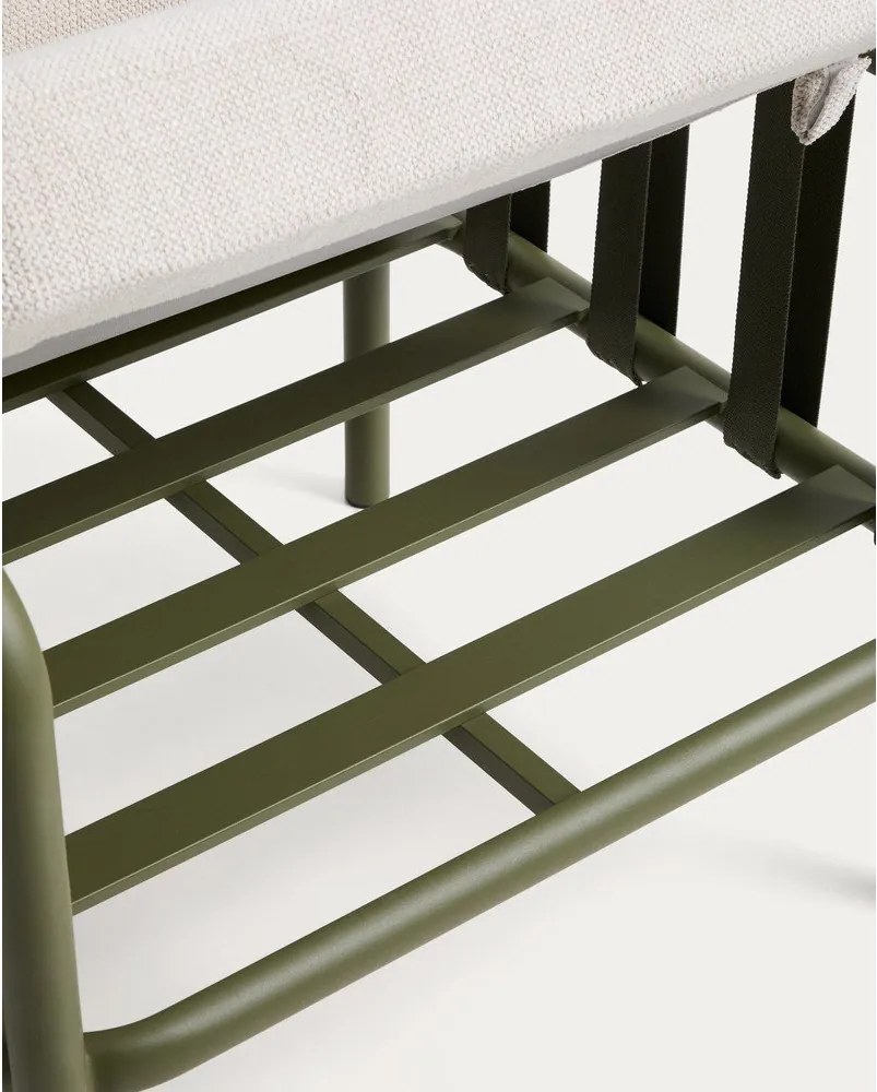 Zelený/béžový hliníkový zahradní lounge set pro 4 osoby Omala – Kave Home