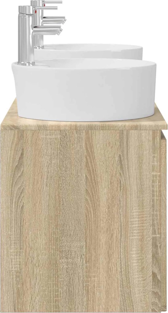 Sada koupelnových skříněk 3 ks Dub sonoma 49,5 x 44,5 x 65 cm 3405679