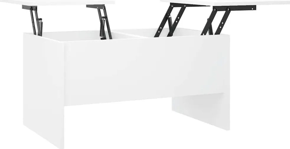 vidaXL Konferenční stolek 80 x 50 x 42,5 cm kompozitní dřevo [809732] Barva: bílá s vysokým leskem
