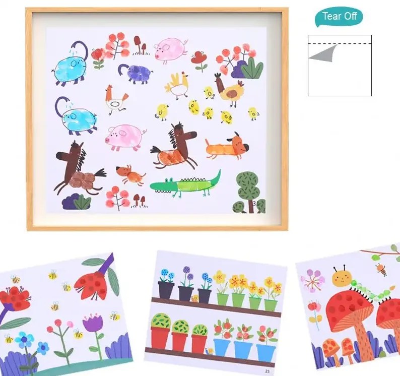 Tookyland Malování prstovými barvami Level 1 Svět 30 listů