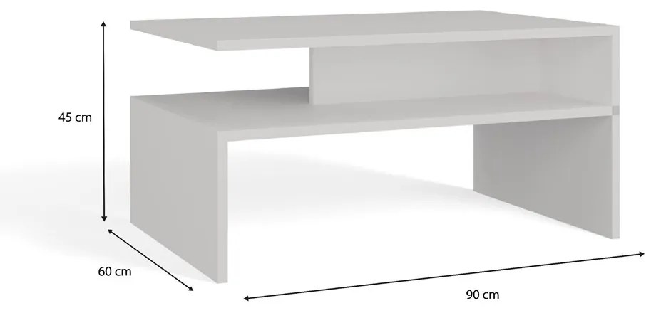 Konferenční stolek BOSTON bílá
