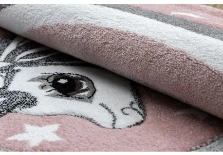 Dywany Luszczow Kusový koberec kulatý PETIT PONY Poník, růžový Rozměr koberce: 160 cm KRUH