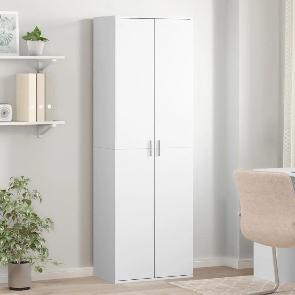 Skříň highboard bílá 60 x 35 x 180 cm kompozitní dřevo