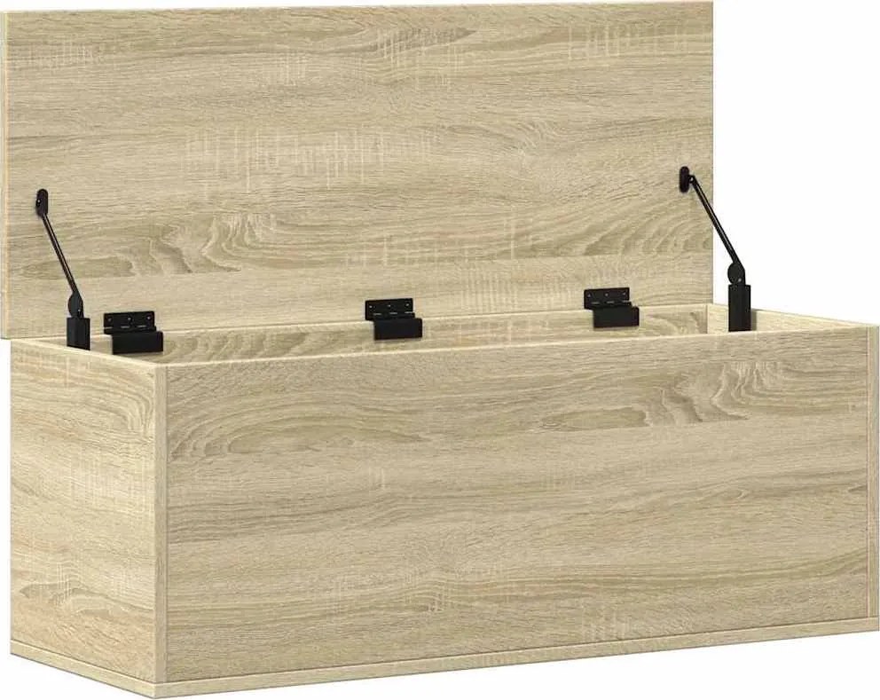 vidaXL Úložný box 90 x 35 x 35 cm kompozitní dřevo [840682] Barva: kouřový dub