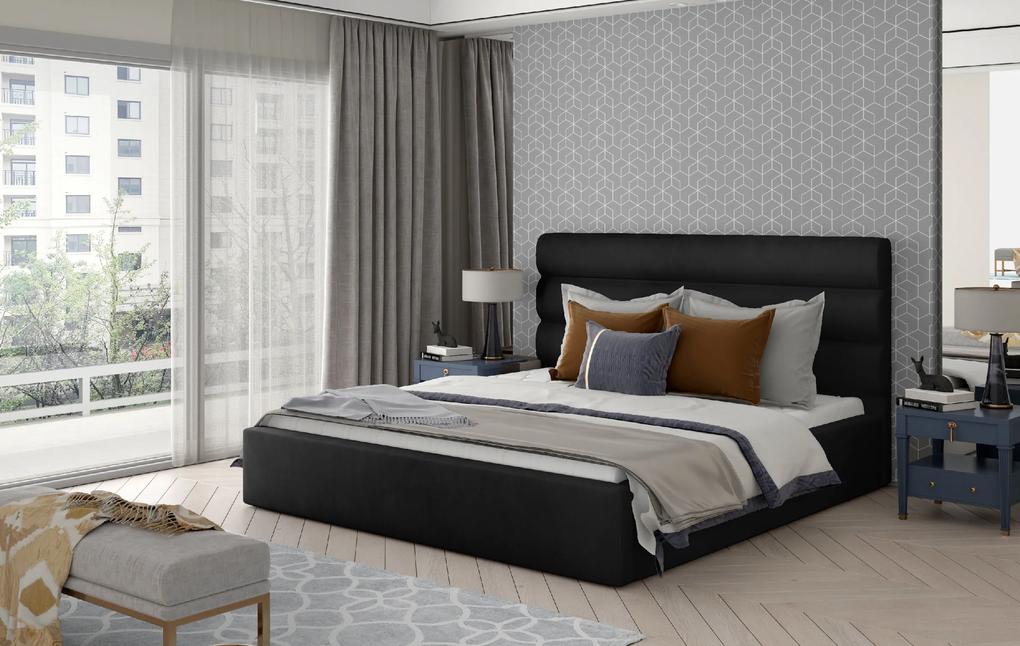 Eltap Čalouněná postel Caramel s úložným prostorem Materiál a barva potahu: Dora 21 - béžová, Rozměry (cm): 160x200