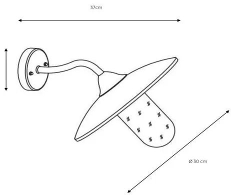 Lucide 11870/01/97 - Venkovní nástěnné svítidlo ARUBA 1xE27/60W/230V IP44