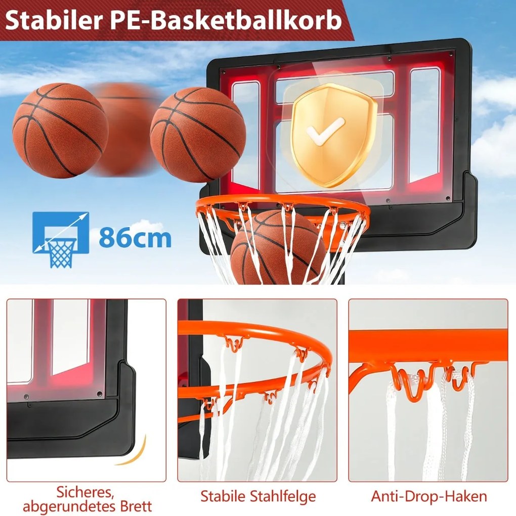 Costway Basketbalový koš pro děti odolný proti povětrnostním vlivům