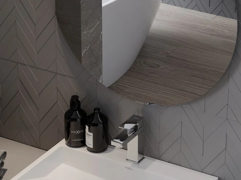 Mexen Alto, kulaté koupelnové zrcadlo 80 cm, 9853-080-080-000-00