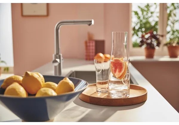 GROHE 30601DC0 - Dřezová baterie BLUE PURE s výsuvnou koncovkou nerez