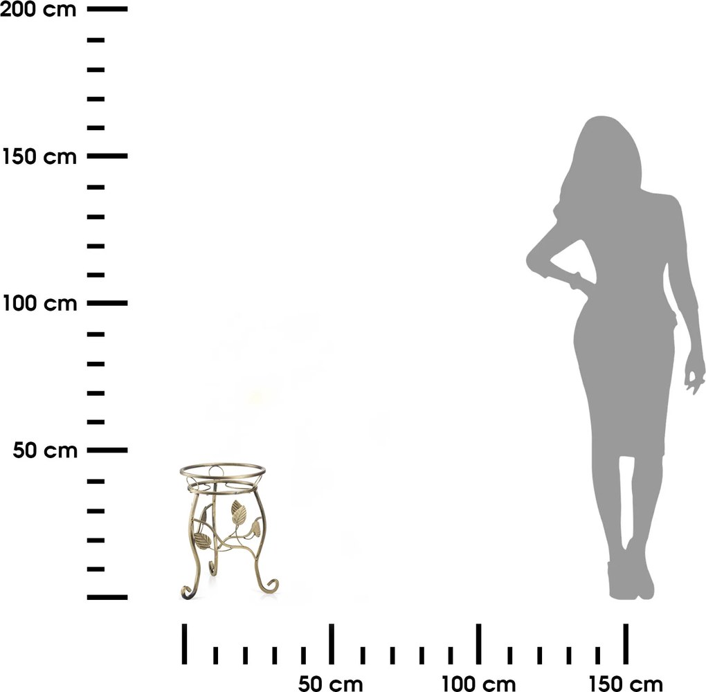 STOJAN NA KVĚTINÁČ ELMER 41X33 CM ZLATÁ
