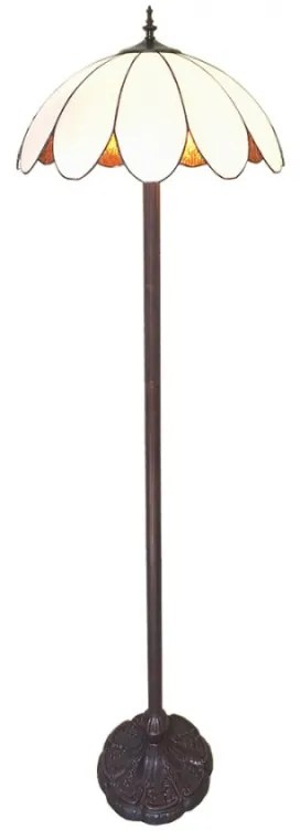 Stojací Tiffany lampa Stefanie – 46x166 cm