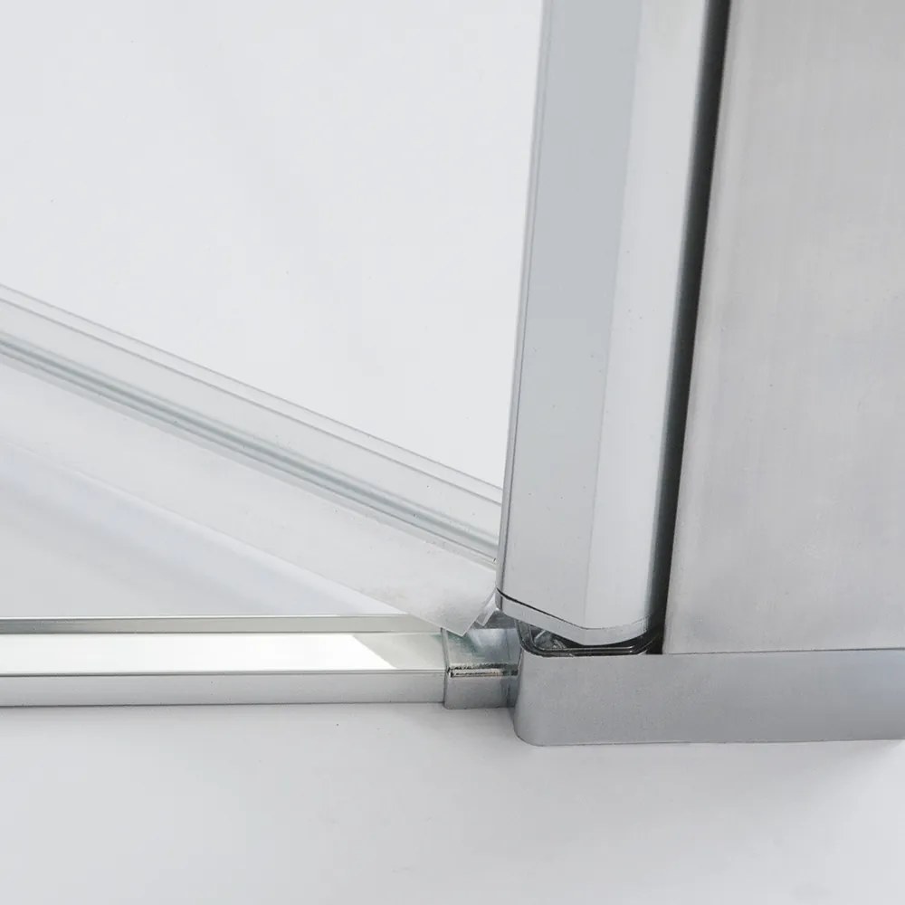 Roltechnik Outlet Jednokřídlé sprchové dveře s pevnou částí LYP2A pro instalaci do niky, stříbrná Varianta: šířka: 90 cm - (LYP2A/900 - 1135008211), Barva profilů a typ výplně: profily: stříbrná, výplň: transparent