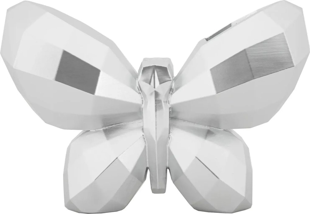 Designová váza Butterfly 22 cm stříbrná