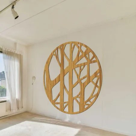 Designová dřevěná dekorace květinový ornament | SENTOP HDF0376