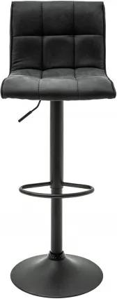Deflee Barová židle MODENA VINTAGE GREY BZ39001mikrovlákno,  kovová základna  45 cm x 95-115 cm x 50 cm