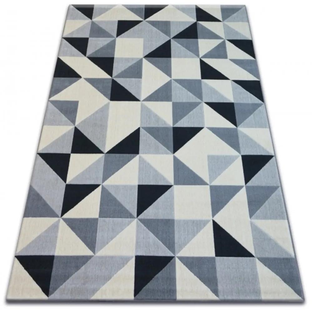 Kusový koberec PP Trojúhelníky šedý, Velikosti 120x170cm
