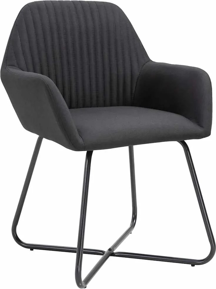 Jídelní židle 4 ks černé textil 277106