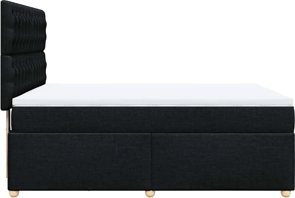 Box spring postel s matrací černá 160x200 cm textil 3293640