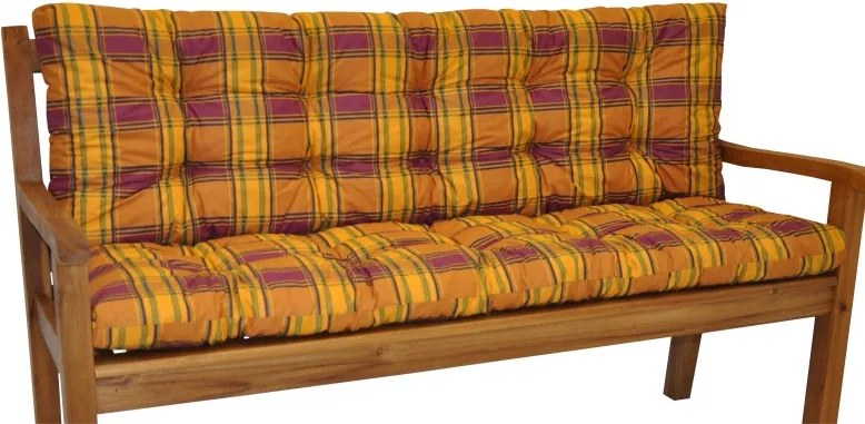 Axin Trading Polstr na zahradní lavičku 150x50 cm (sada) Polstr: Světle béžový melír