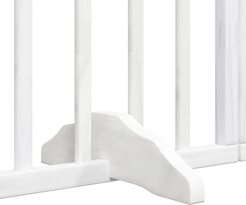 Zábrana pro psy s dvířky skládací 12 panelů bílá 960 cm topol 3155564