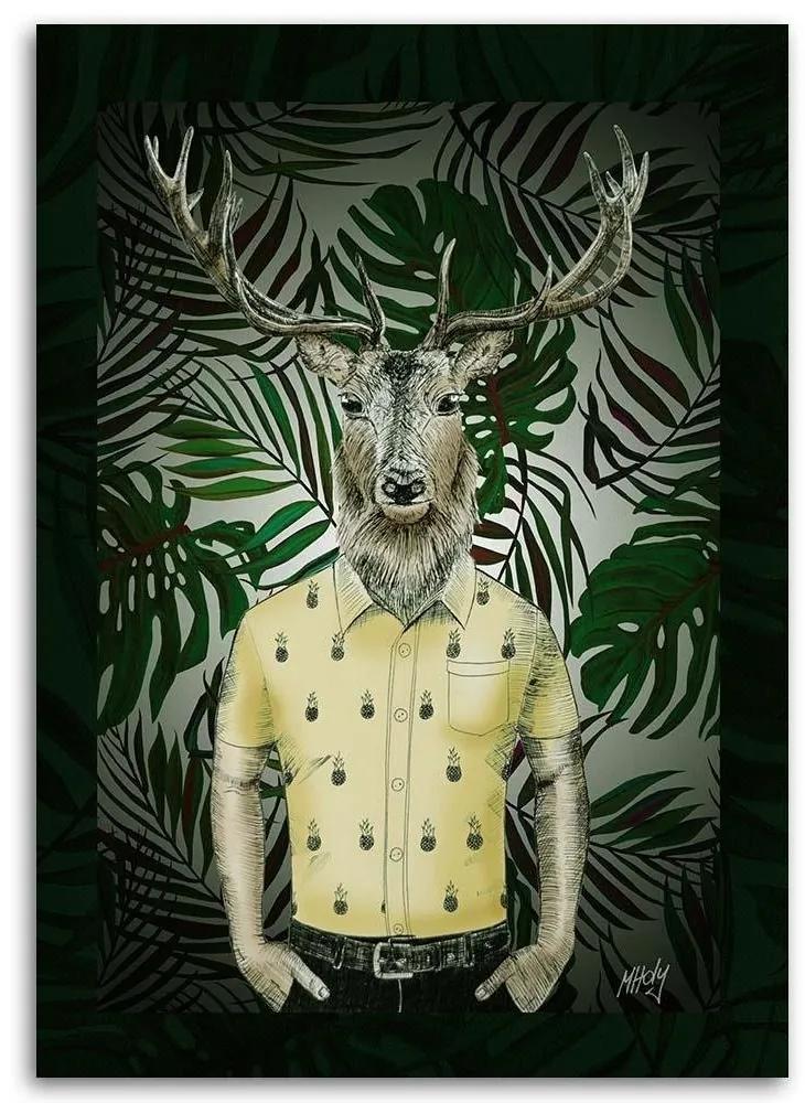 Gario Obraz na plátně Hlava jelena v lidském těle - Marta Horodniczy Rozměry: 40 x 60 cm