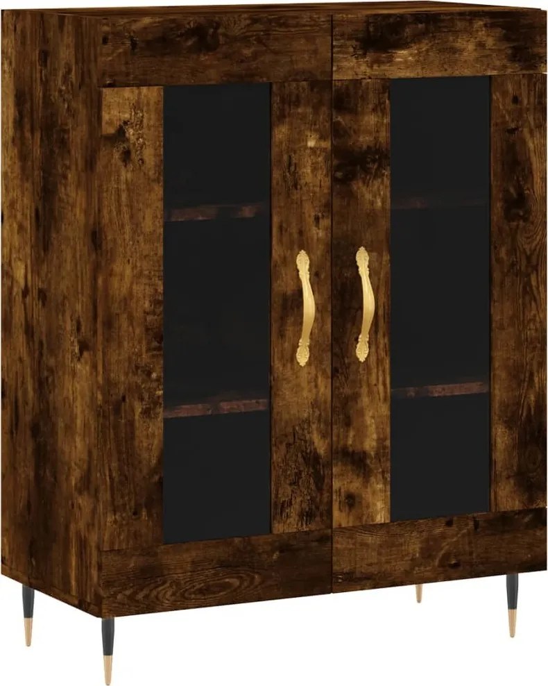 vidaXL Skříň highboard 69,5 x 34 x 180 cm kompozitní dřevo [3198262] Barva: kouřový dub