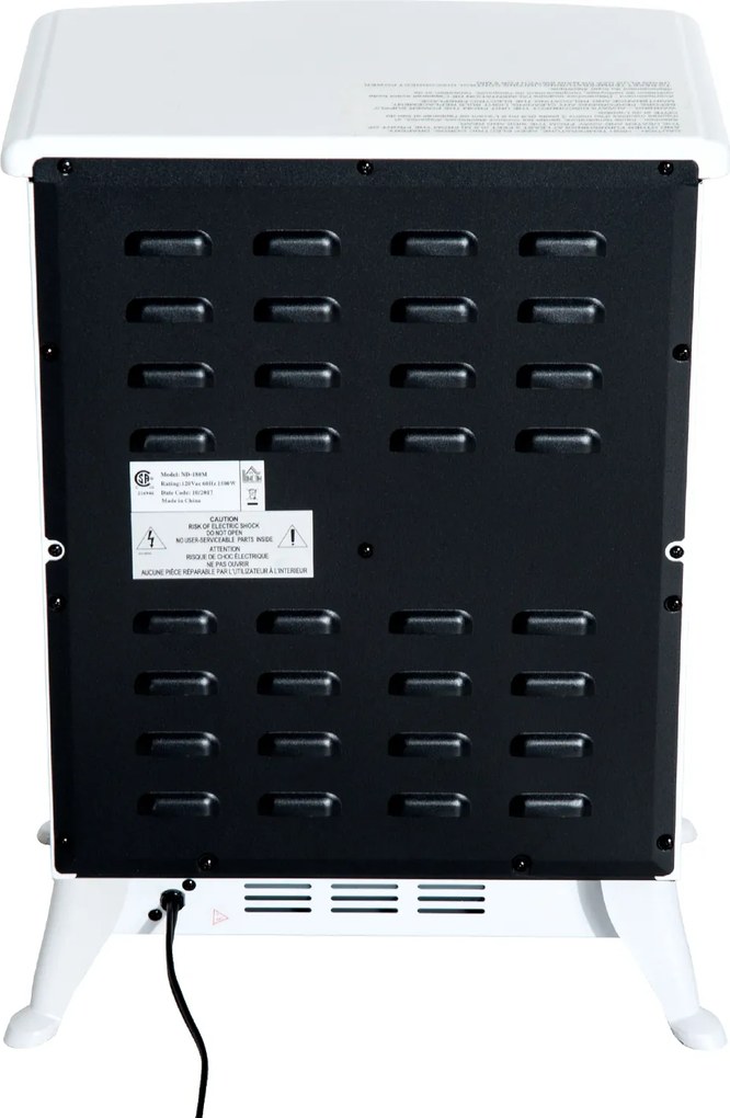 HOMCOM Elektrický krb Kamna s efektem plamene 950/1850W Ochrana proti přehřátí Bílá 41,5x28x54,8cm pro příjemné večery | Aosom.de