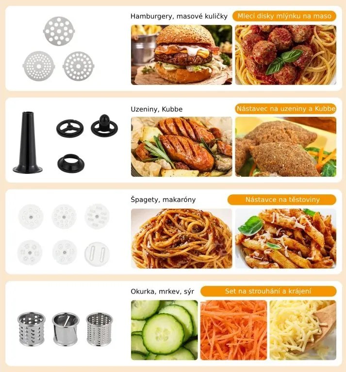 MEGAKOMBO Multifunkční kuchyňský robot BestBerg BBR-1900B + 15dílná sada nádobí s mramorovým povrchem BestBerg BBN-1015A / černá