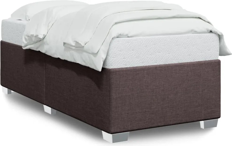 Rám postele bez matrace tmavě hnědý 90 x 200 cm textil 3284446