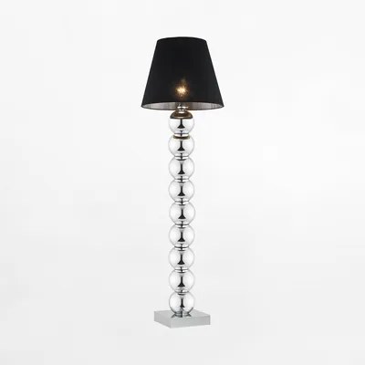 Černá stojací lampa se stínidlem FUDŻI
