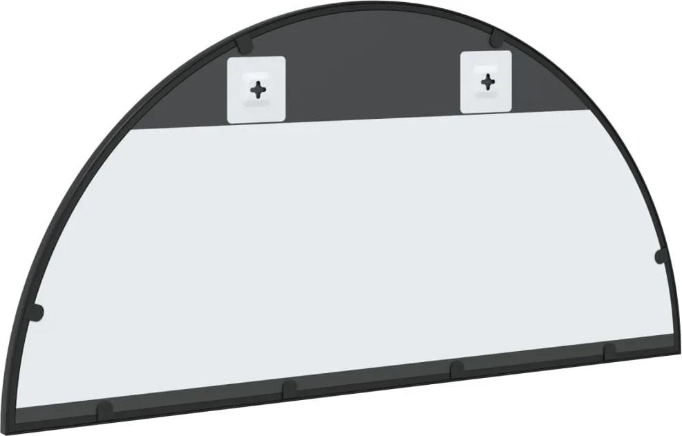 vidaXL Nástěnné zrcadlo černé 80 x 40 cm oblouk železo [358651]