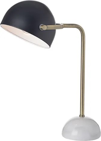 Stolní lampička MARBLE | Ø20cm, matná černá + bronzový satén + bílá | Aca Lighting (ML306061T)